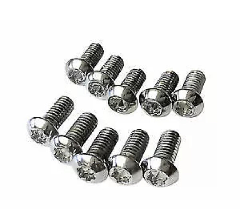 Dual Front Chrome Torx Rotor Bolts Harley 5/16"-18 X 7/8" Fltrx (10) B ...