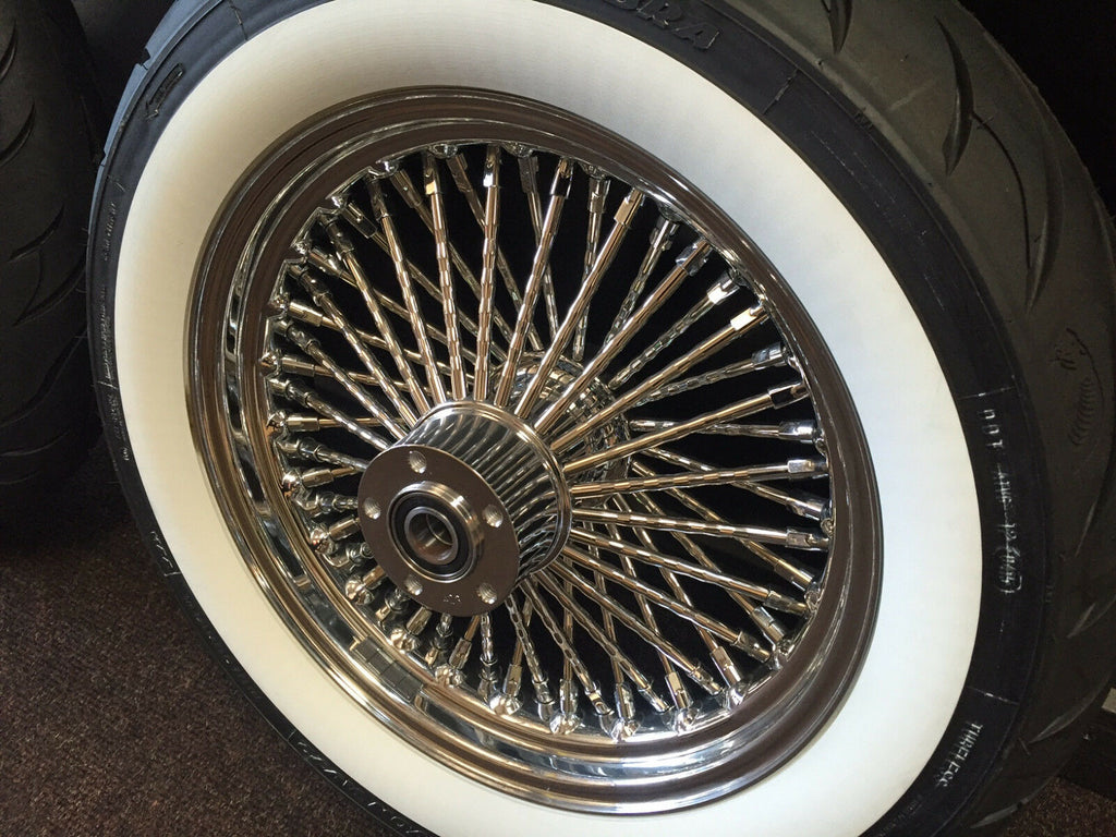 Mammoth DNA Chrome Diamond 52 Spoke Wheels 21x3.5 & 16x3.5 FLSTN HD So ...